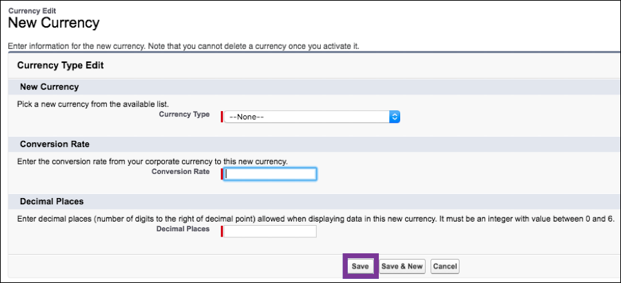 Multi-Currency Setup
