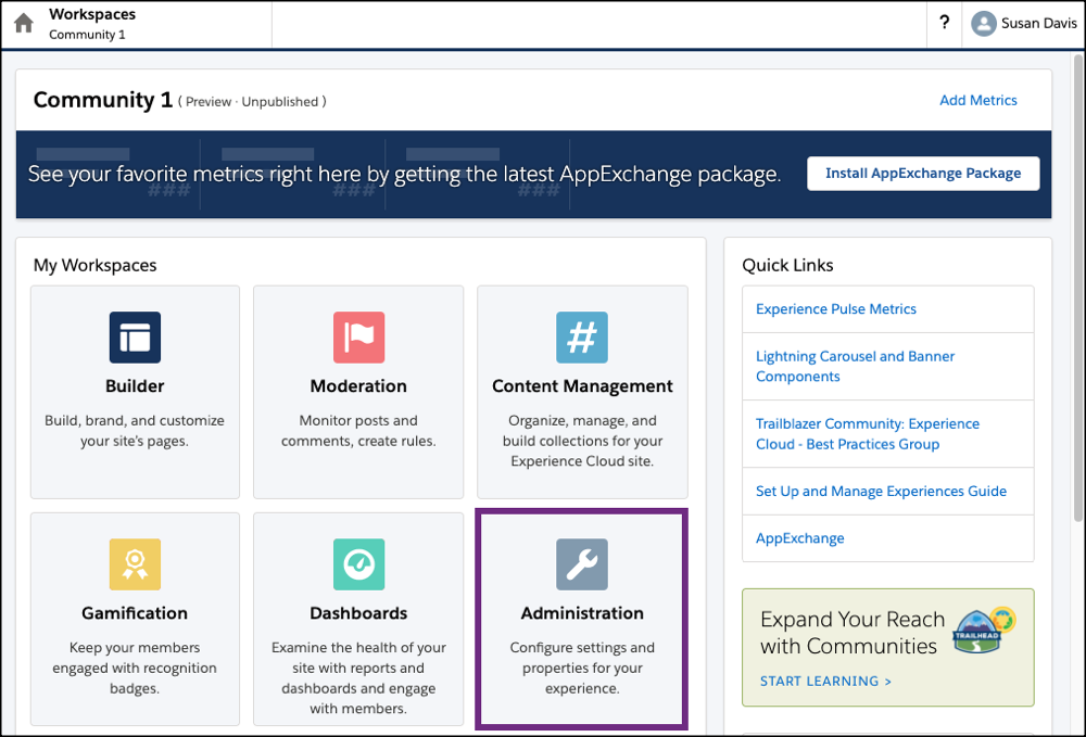 Configure Community Administration