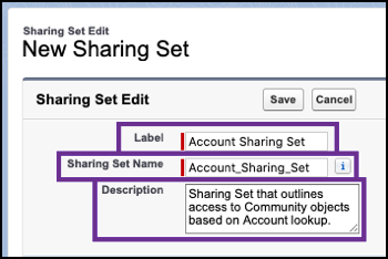 Configure Sharing Sets