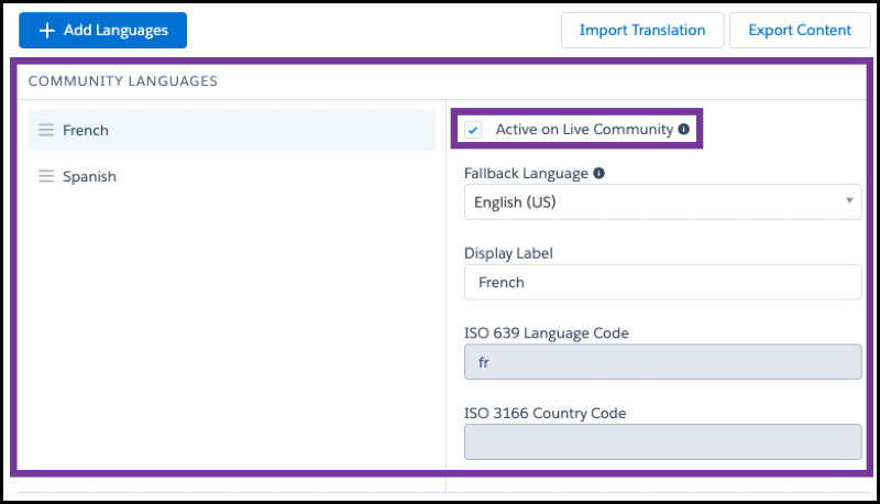 Set Up Multilingual Community Portal