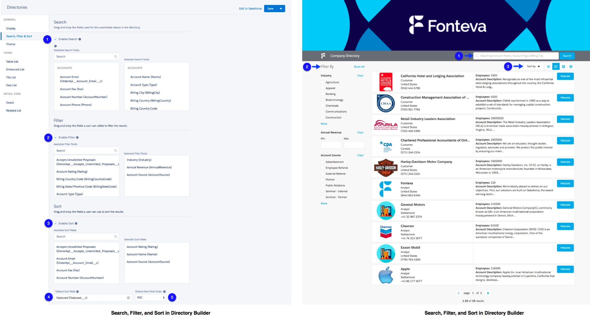 Directories Builder - Search, Filter, and Sort