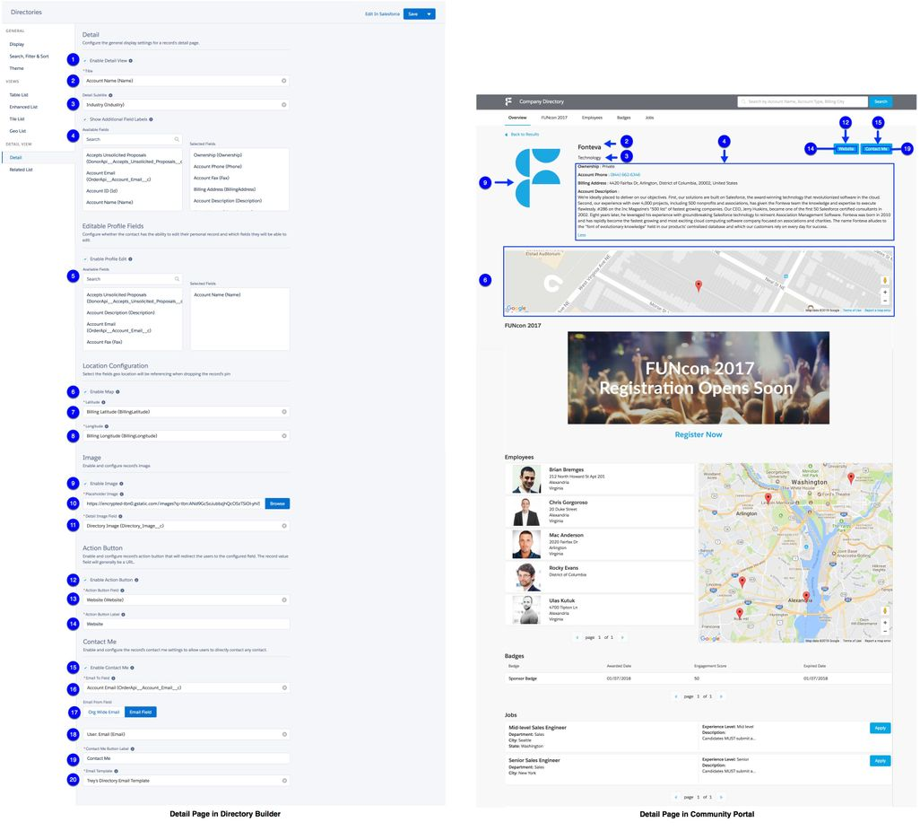 Directories Builder Detail Page