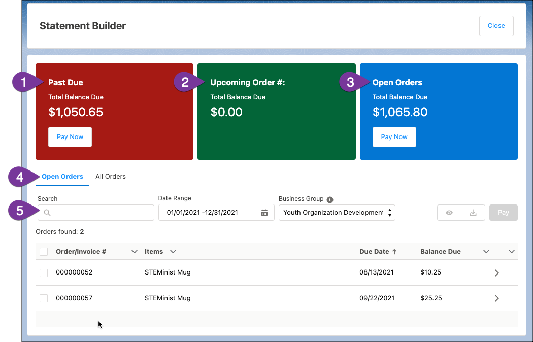 Order Summary Builder