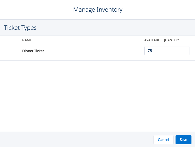 Manage Ticket Inventory and Capacity