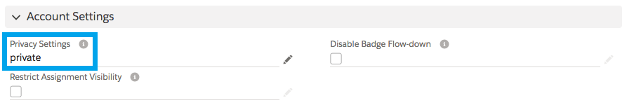 Account and Contact Privacy Settings