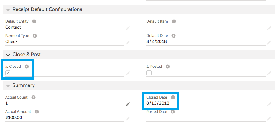 Close and Post a Batch