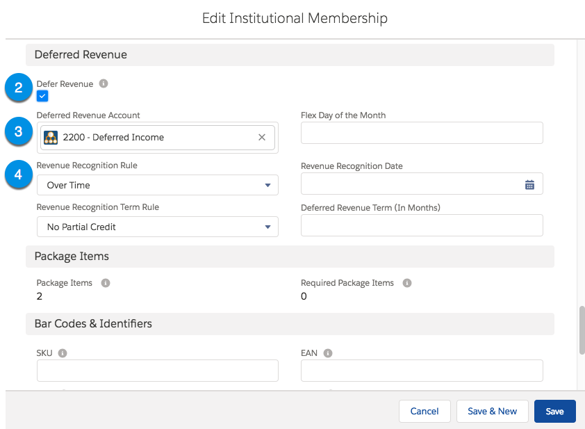 Configure Deferred Revenue