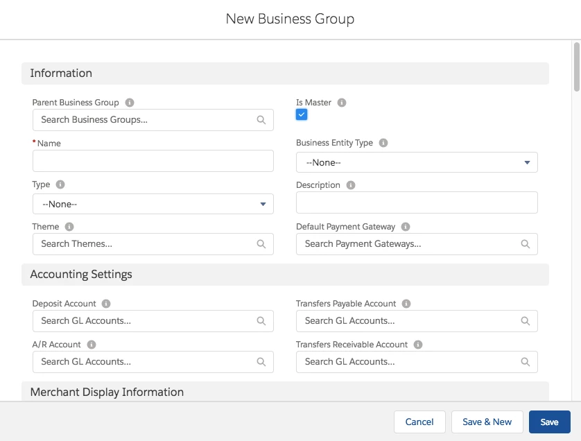 Create a Business Group