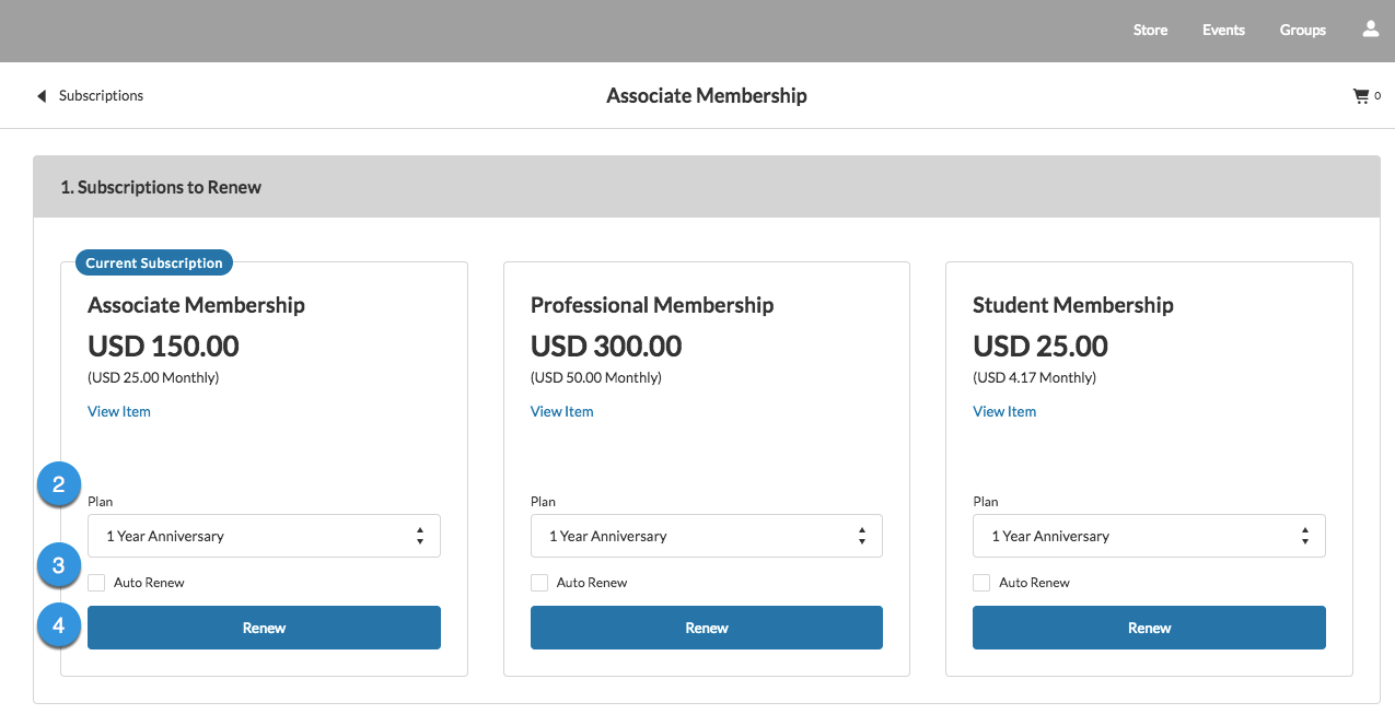 Renew a Subscription