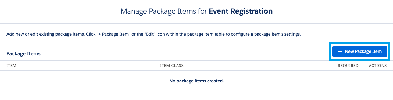 Create a Package Item