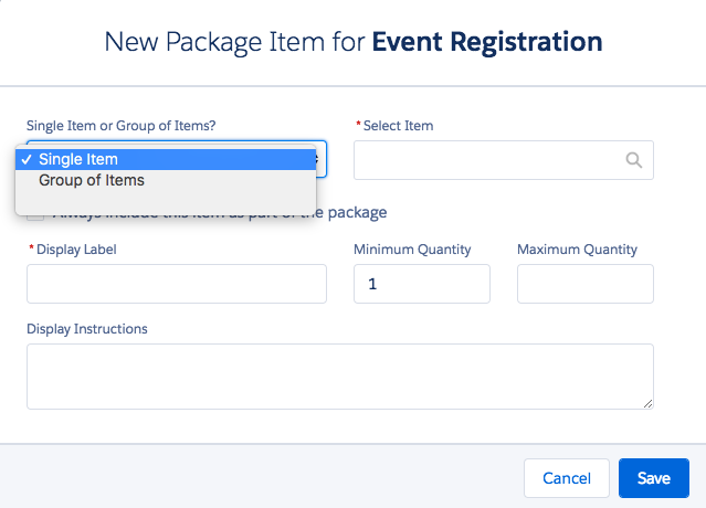Create a Package Item
