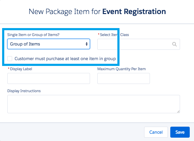 Create a Package Item