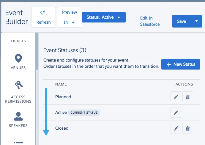 Enable Status Transitioning