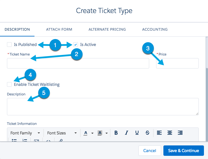 Create New Ticket Type