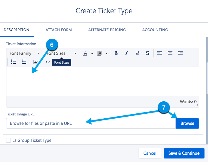 Create New Ticket Type