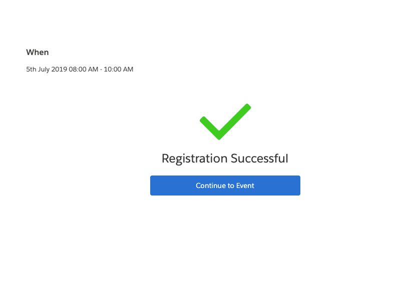 Event Registration Component