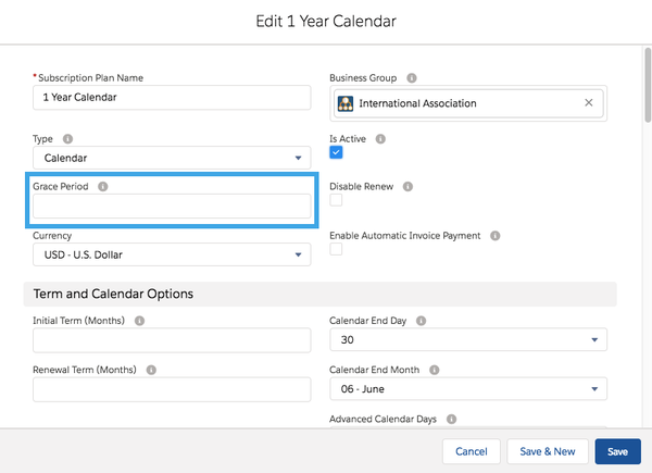 Configure Grace Periods