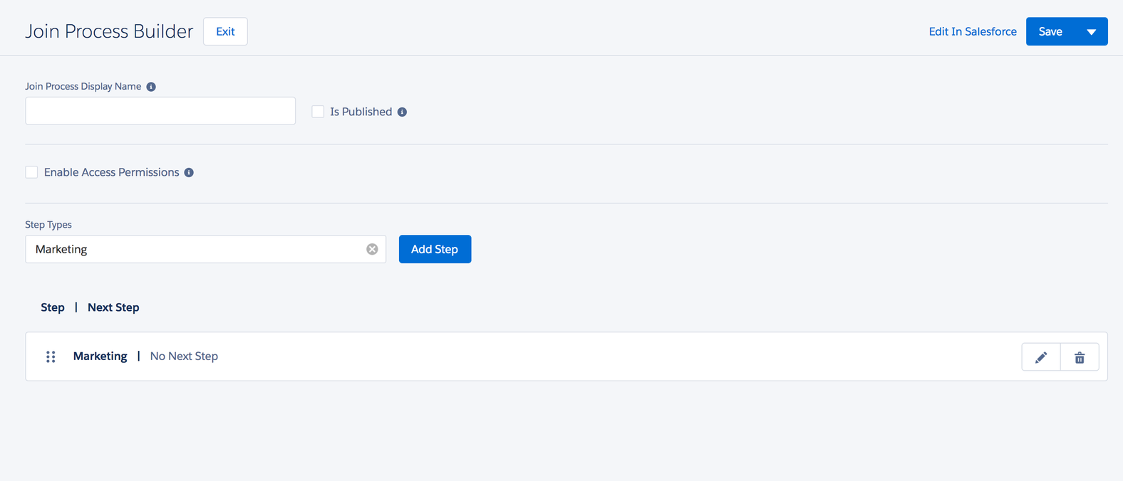 Create New Join Process