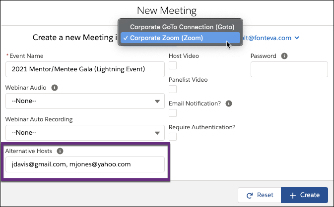 Sync a New Meeting or Webinar