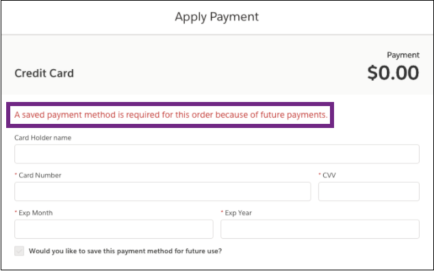 Apply Payment Page