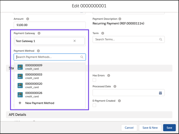 Create Installment Payments on an Invoice
