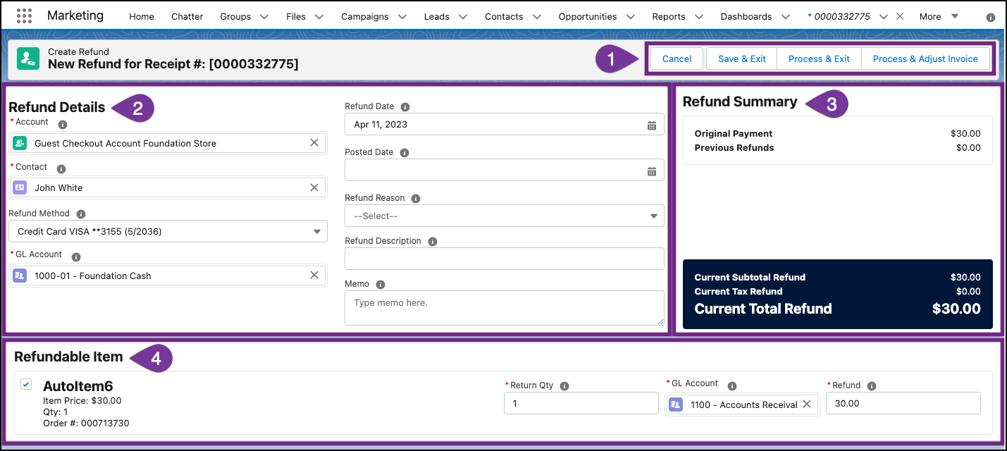 Refund Page