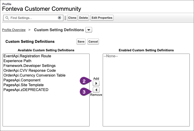 Review Data Access Settings