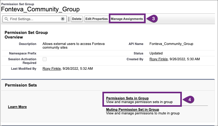 Review Data Access Settings